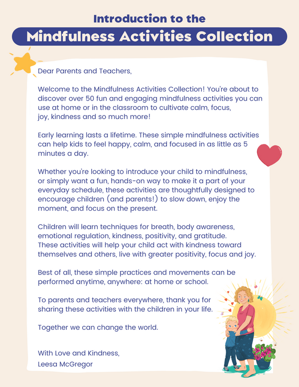 50 Mindfulness Activities for Kids (PDF) - Alphabet For Humanity