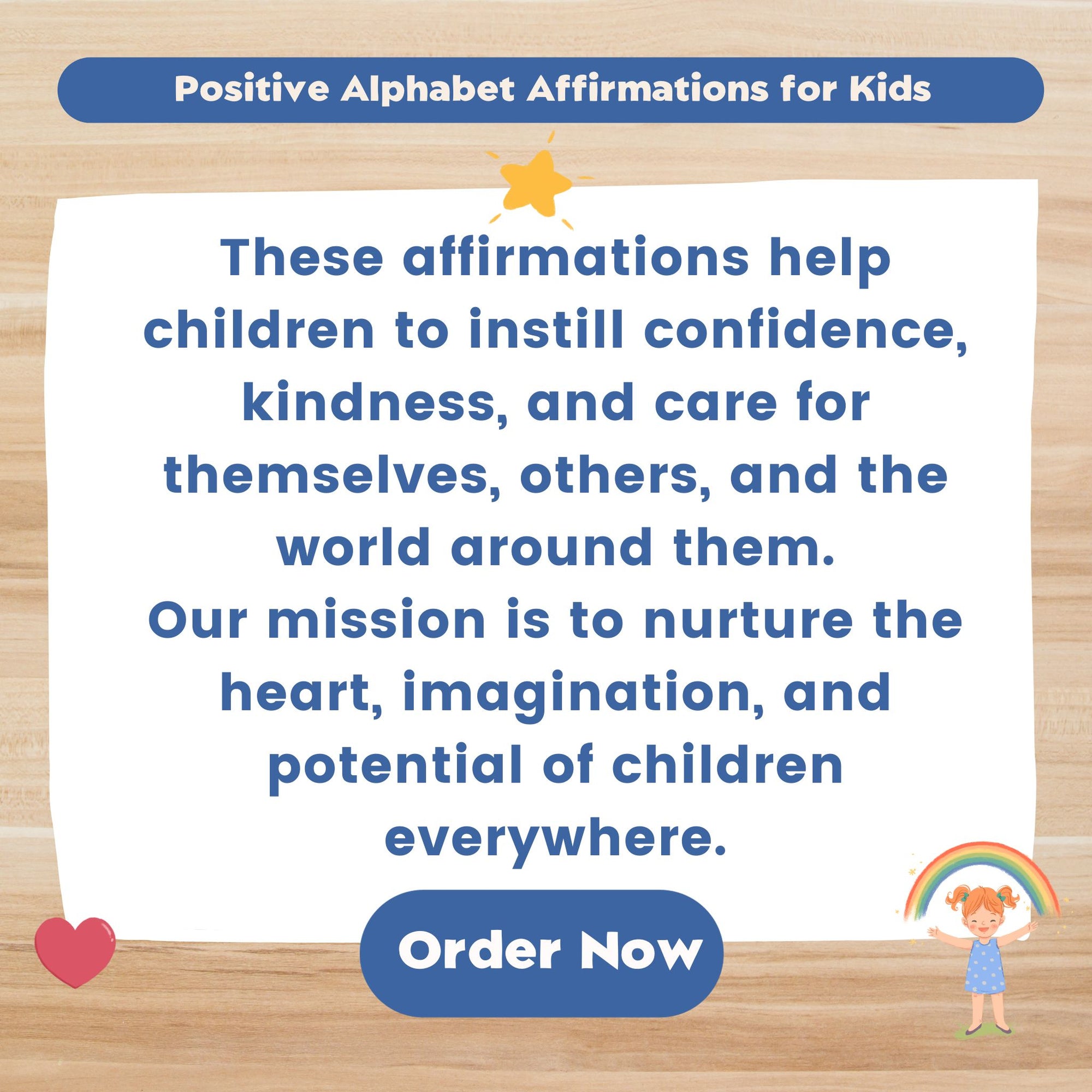 Positive Alphabet Affirmations for Kids (PRINTABLE PDF) - Alphabet For ...
